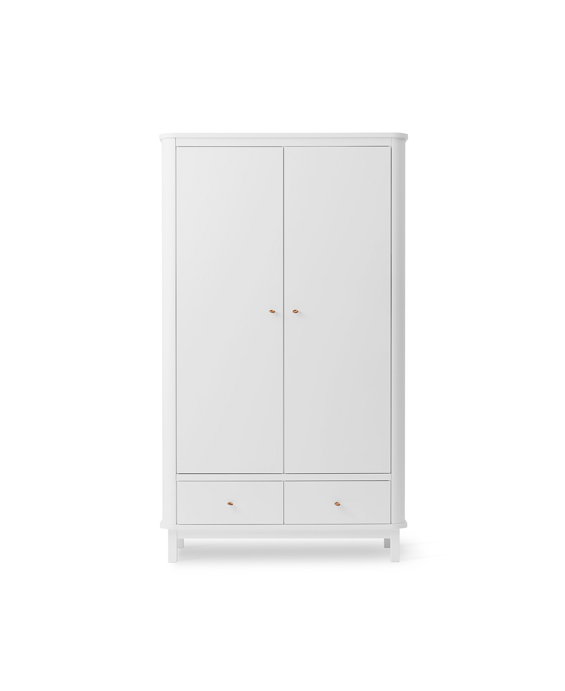 Wood wardrobe 2 door white